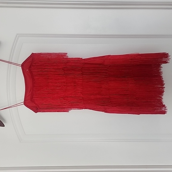 Thirty/Thirty | Dresses | Red Fringe Cocktail Dress | Poshmark